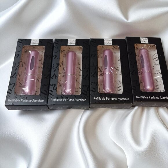 Bath & Body | Set Of 4 Refillable 5ml Perfume Atomizers Matte Metallic ...